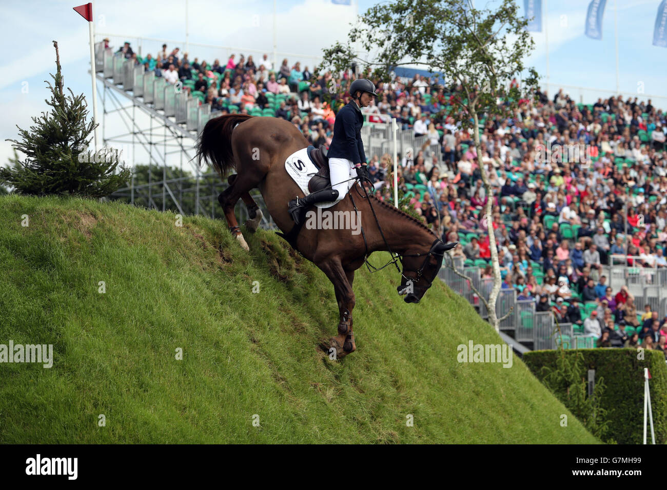 Harriet Nuttall riding A Touch Imperious competes on day four of the ...