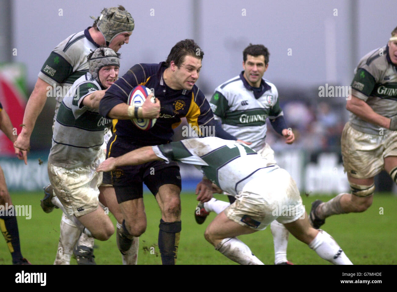 Worcester Warriors' captain Pat Sanderson charges at London Irish's ...