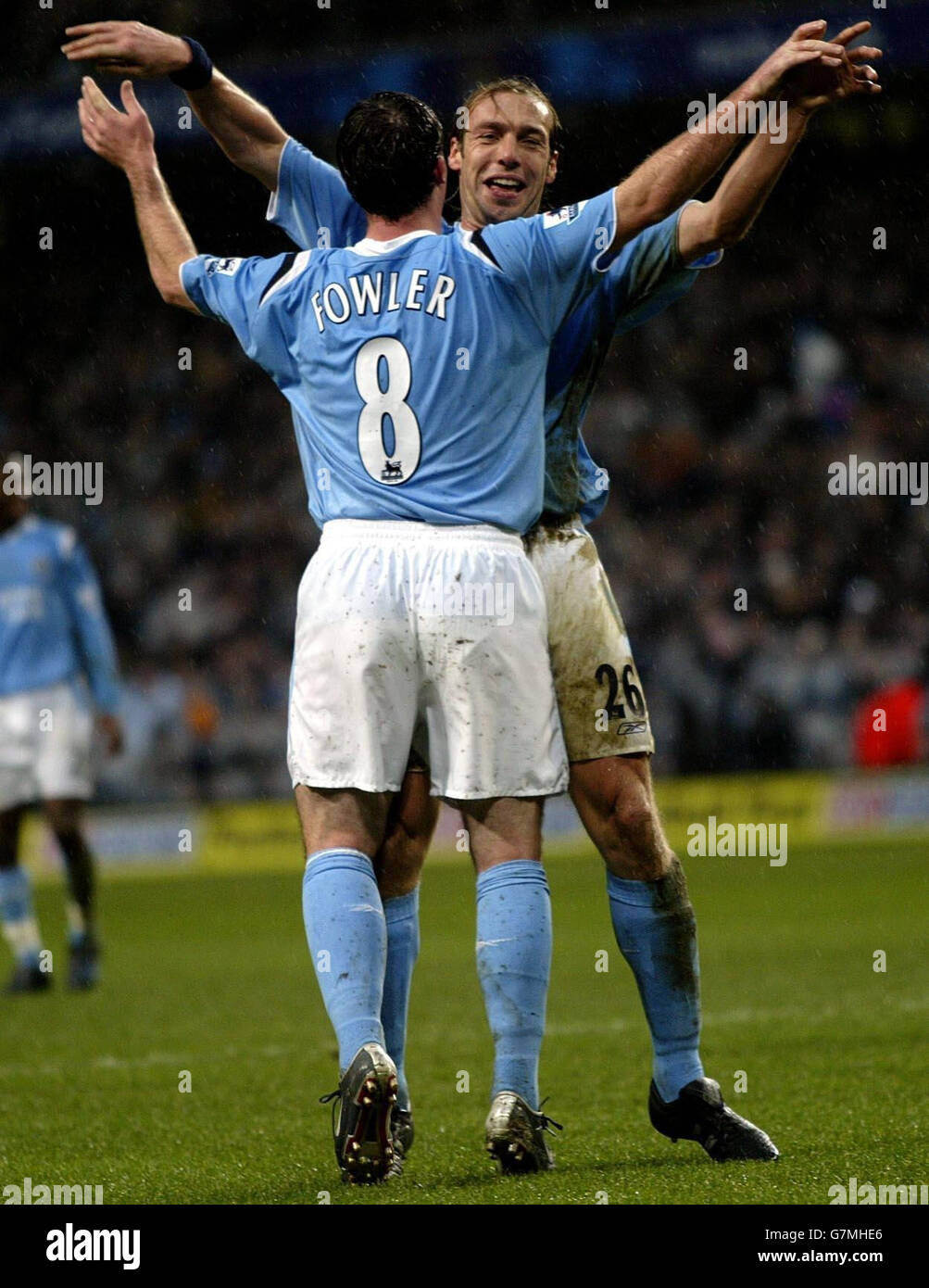 Sport football action celebrating robbie fowler hi-res stock ...