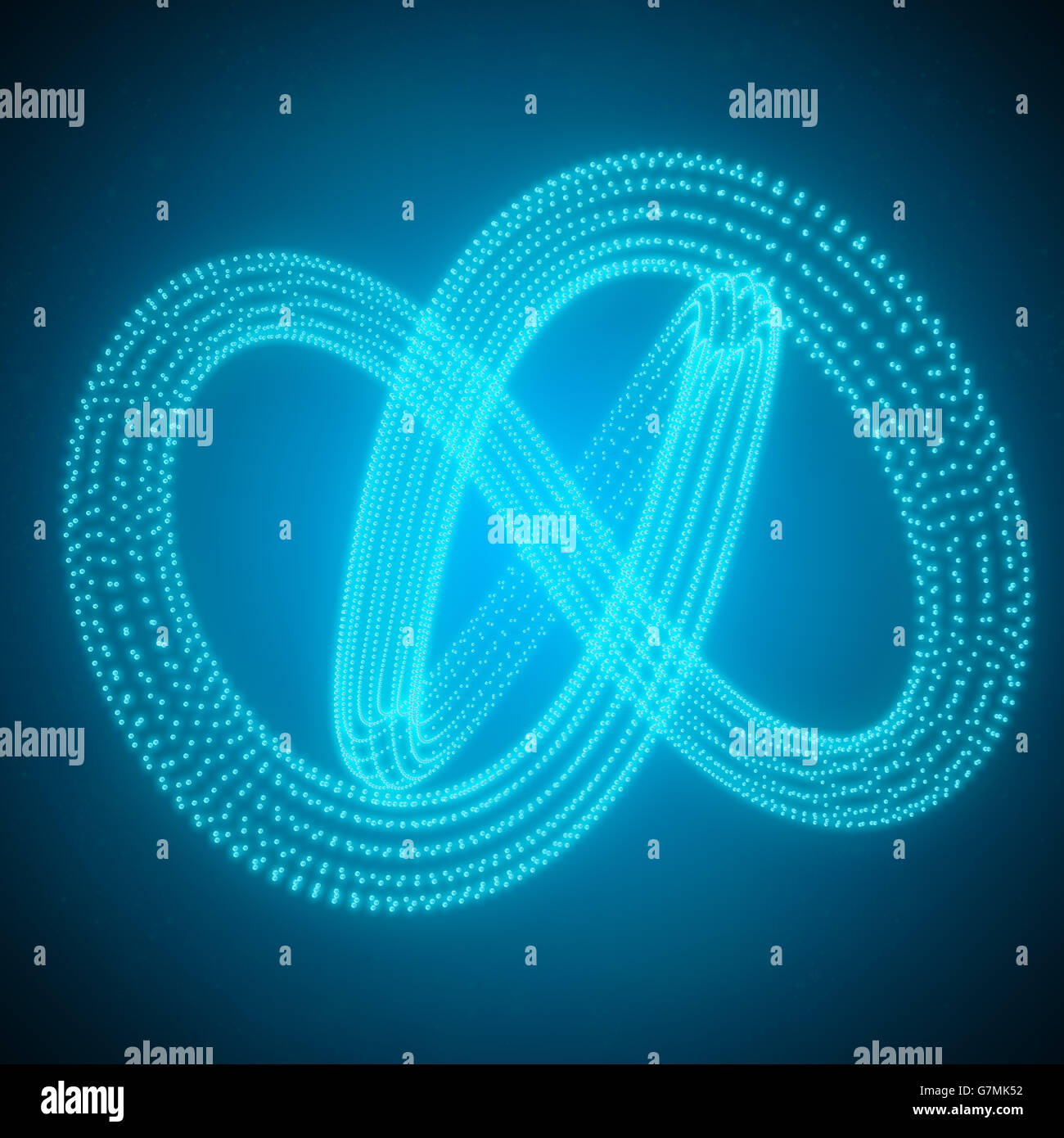 Shape Consisting of Points. 3d illustration, technology style Stock ...