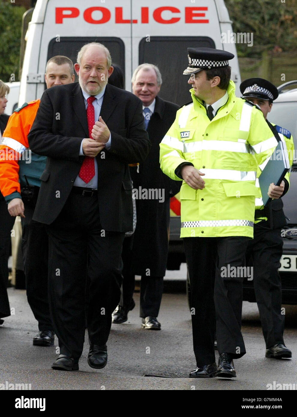 Charles Clarke (left), with Sussex Police Chief Constable Ken Jones ...