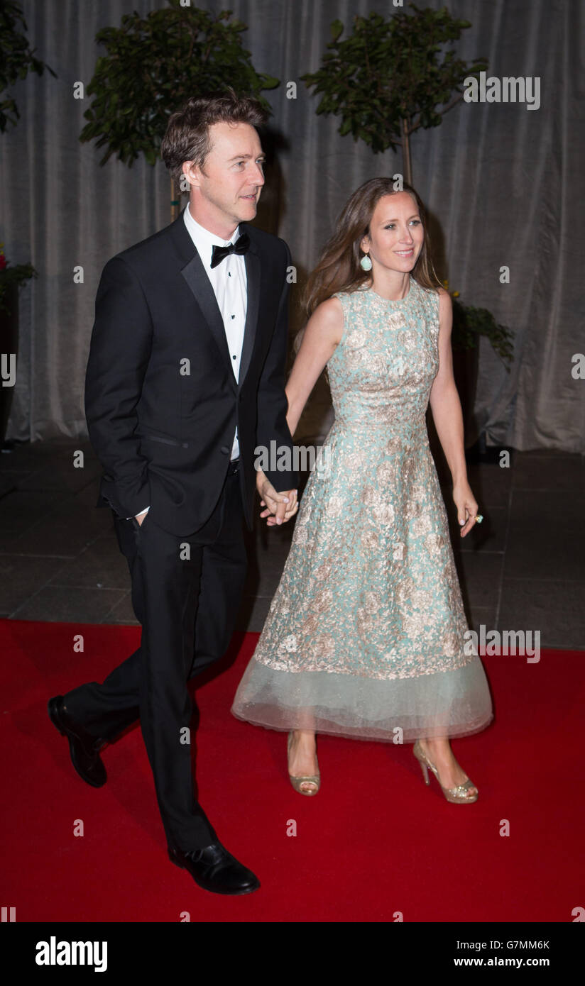 Shauna Robertson and Edward Norton attend the after show party for the ...