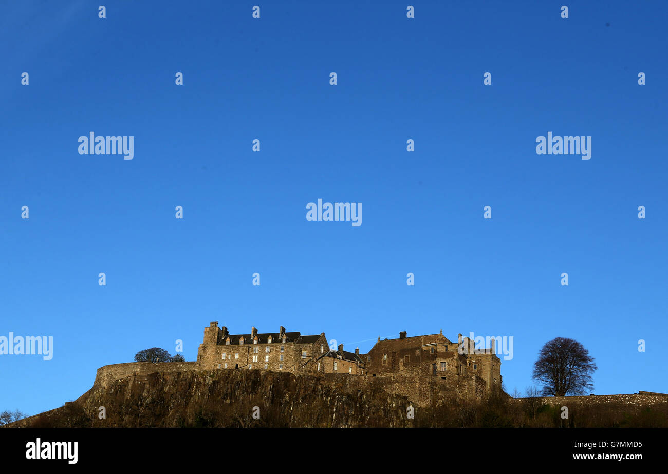 A general view of Stirling Castle in late afternoon sunshine Stock ...