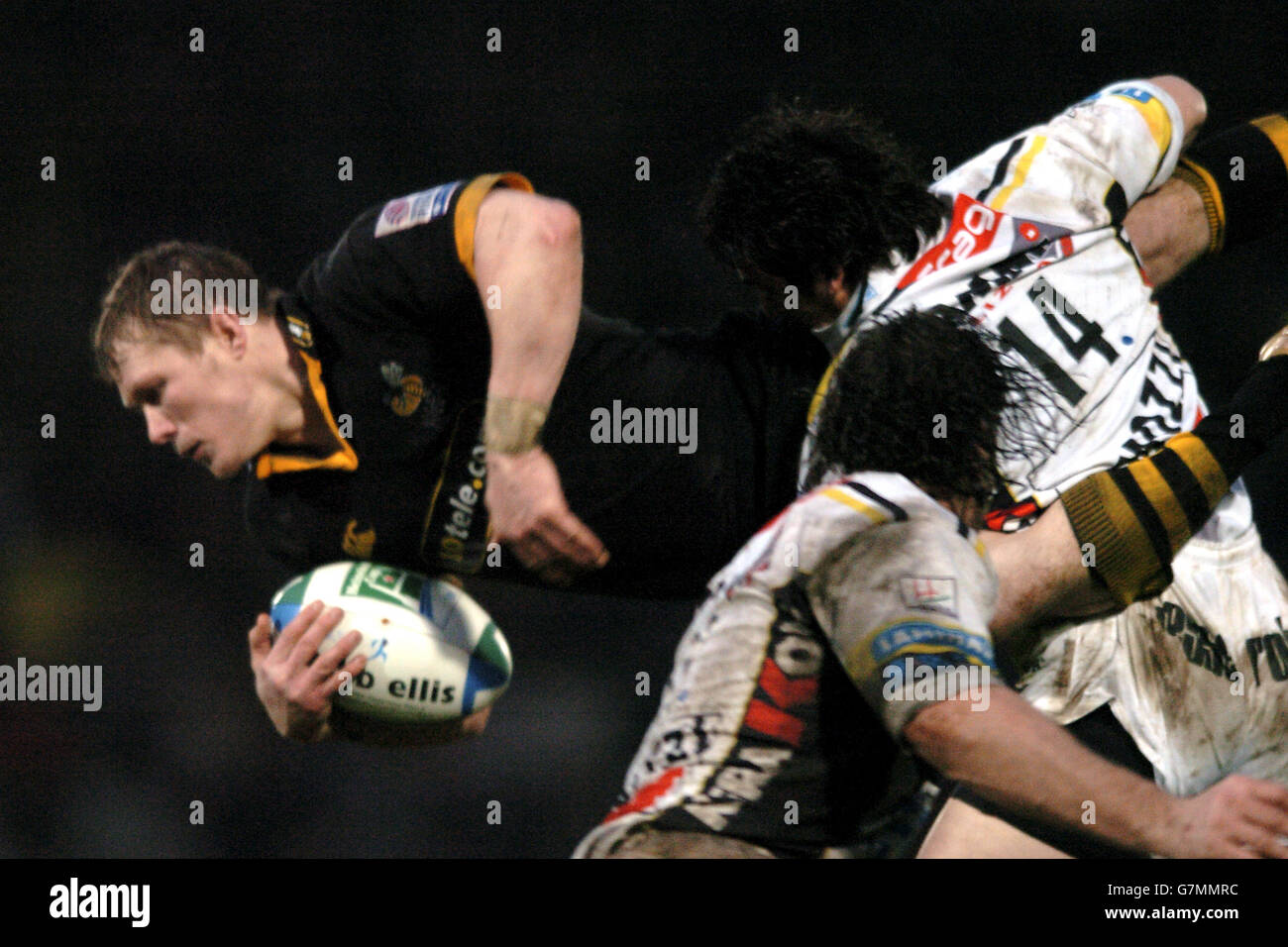 London wasps stuart abbott tackled by calvisanos ludovico nitoglia hi ...