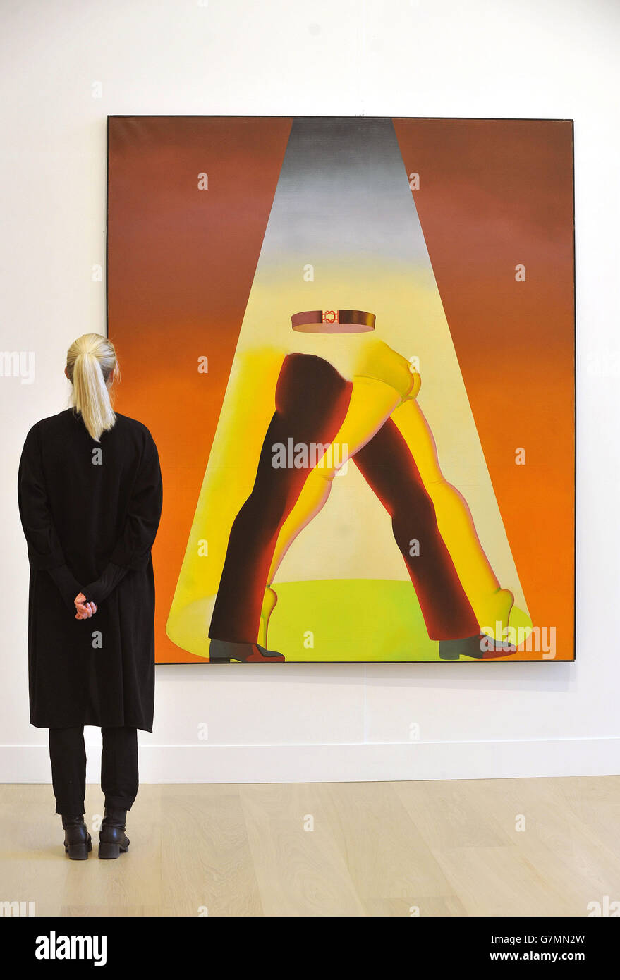 Phillips spring auction of Contemporary art - London Stock Photo - Alamy