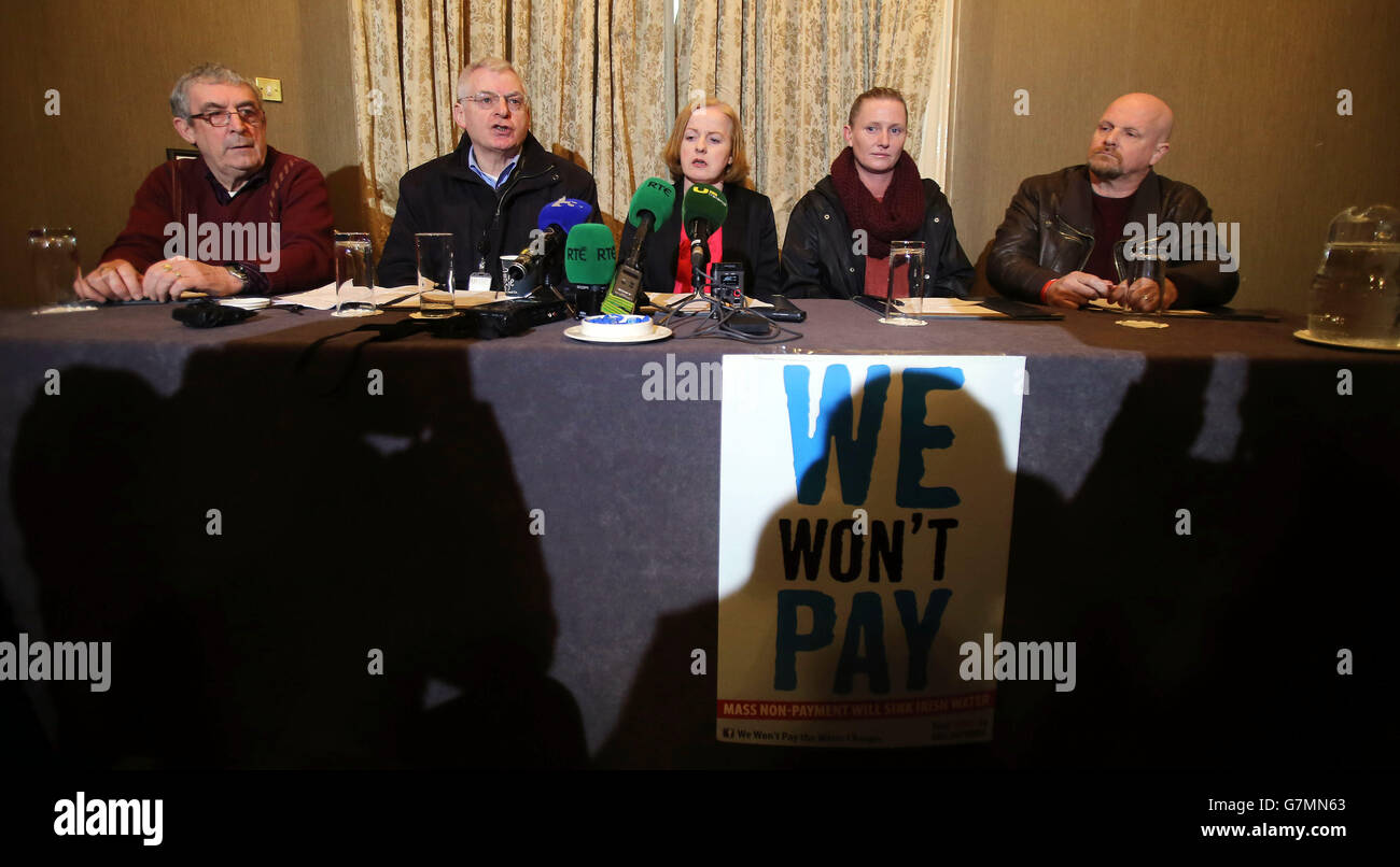 (left to right) Frank Donaghy, Socialist Party TD's Joe Higgins and ...