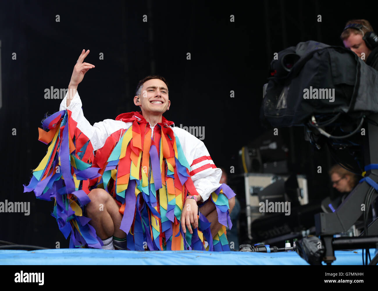 Oli Alexander of Years and Years performing on The Pyramid Stage at the ...