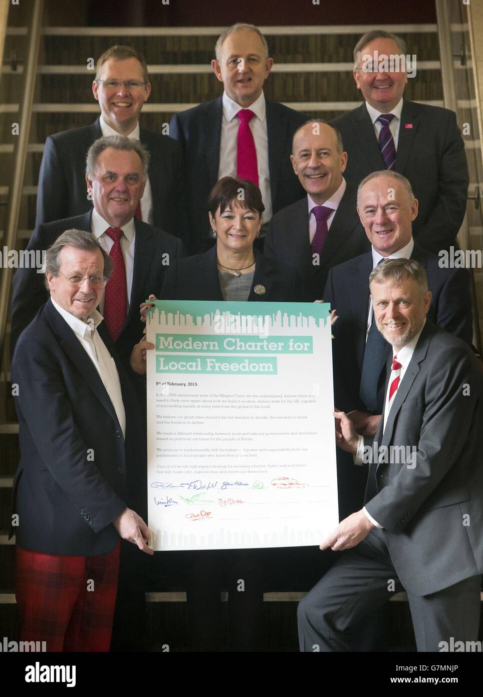 Council leaders with a signed a charter outlining the powers cities and ...