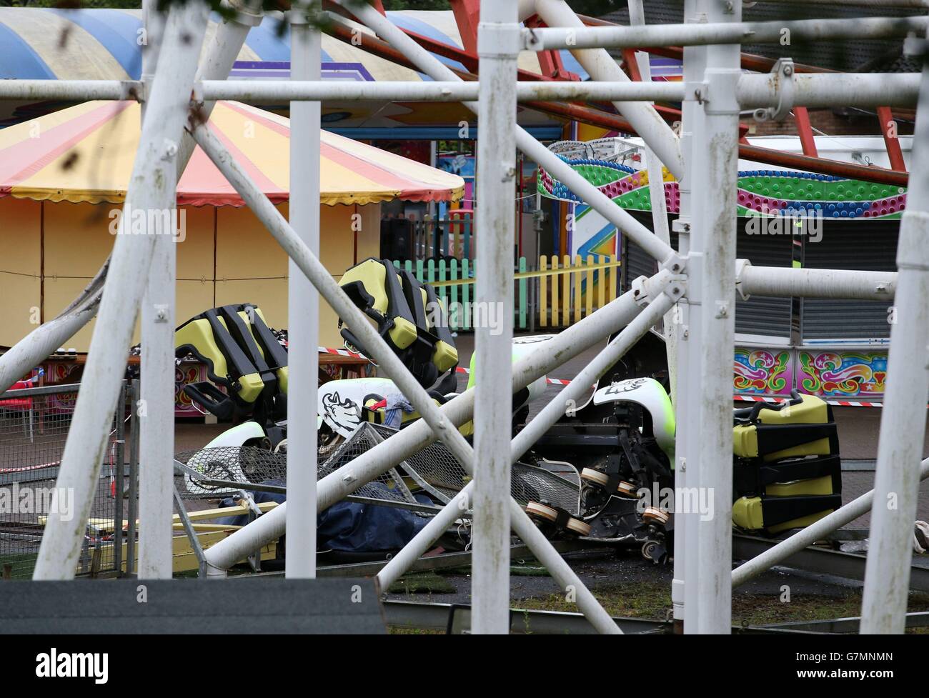 Tsunami rollercoaster derailed hi-res stock photography and images - Alamy