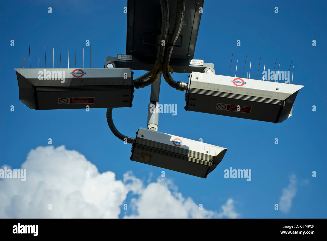 CCTV security cameras at Kew Gardens train and underground station ...