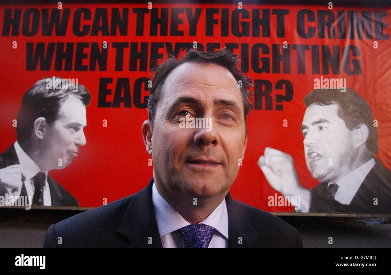 Conservatives unveil anti-Labour poster Stock Photo - Alamy