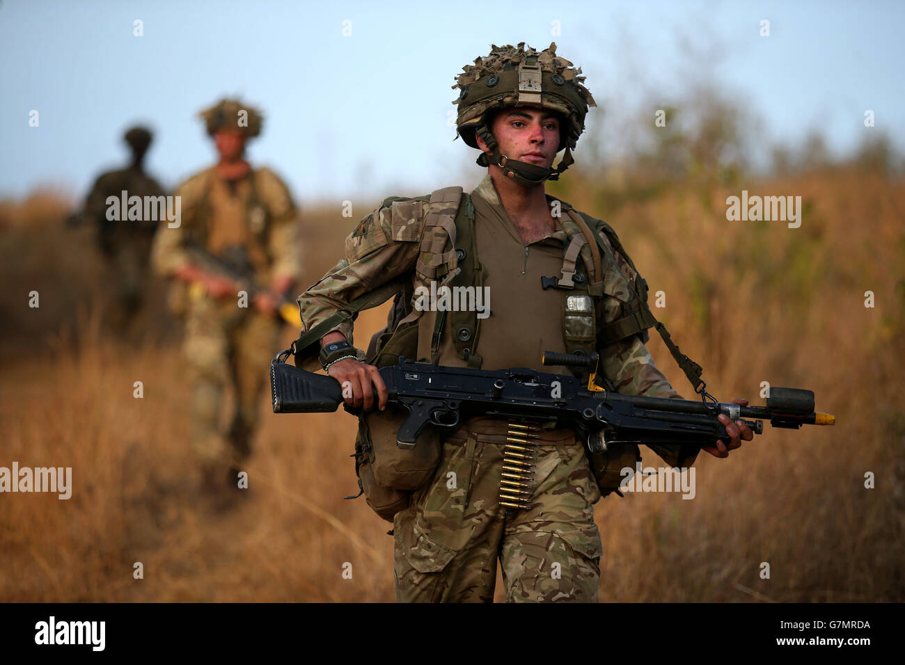 Soldiers from the 2nd Battalion, The Royal Regiment of Scotland, patrol ...