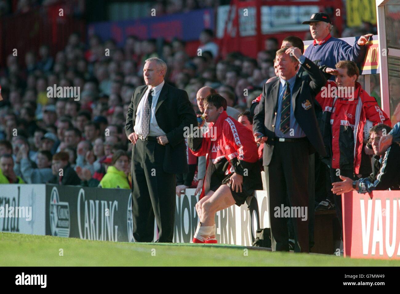 Peter Reid, Sunderland manager and Alex Ferguson, Manchester United ...