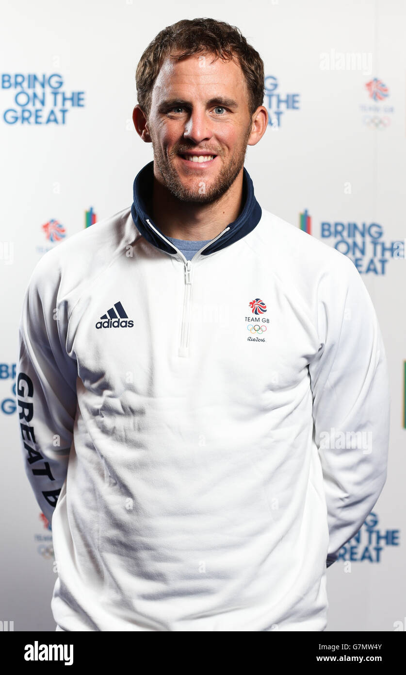 Team GB rower Peter Lambert during a kitting out session at the NEC ...