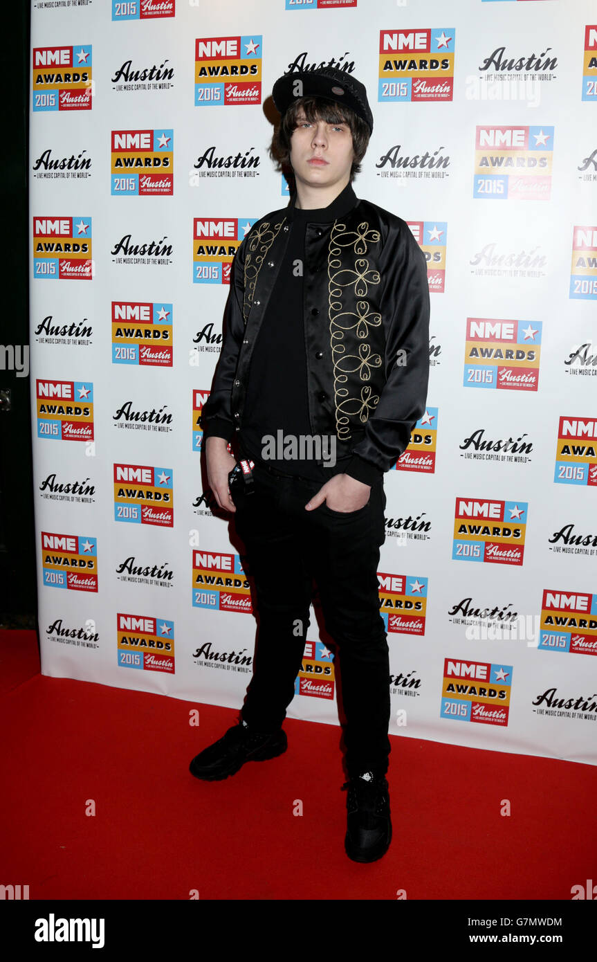 Jake Bugg attending the NME Awards 2015 with Austin, Texas at the O2 ...