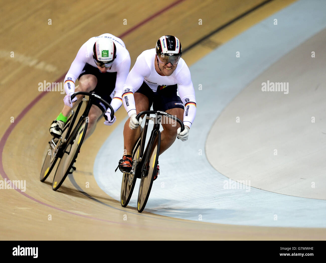 Germany's Robert Foerstemann (right) in the Men's Team Sprint ...