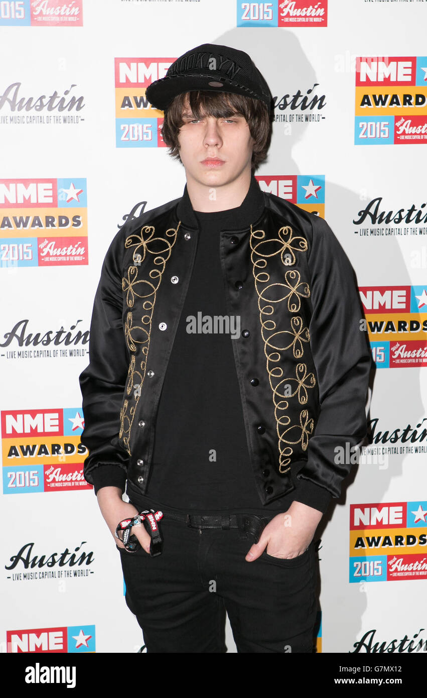 Jake Bugg attending the NME Awards 2015 with Austin, Texas at the O2 ...