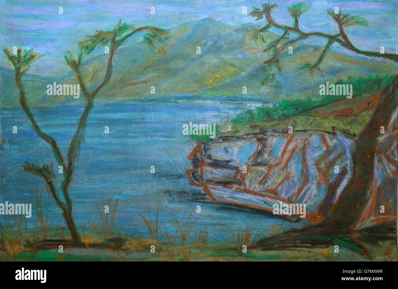 Original panting art made by myself with pencils and pastel colours ...