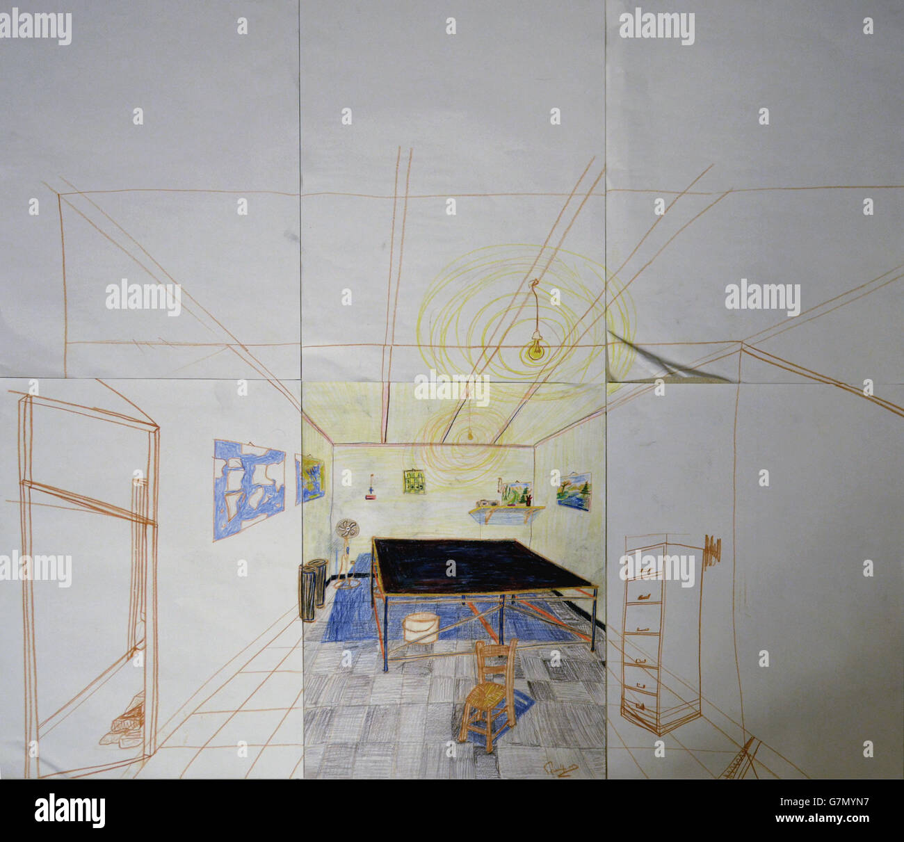 Original panting art made by myself with pencils and pastel colours ...