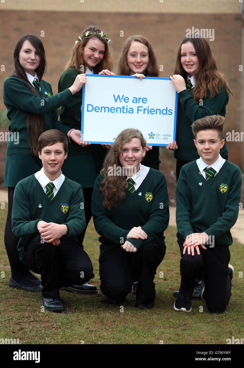 Pupils from years 8, 9 and 10 (back row left to right) Kirsty Ball ...