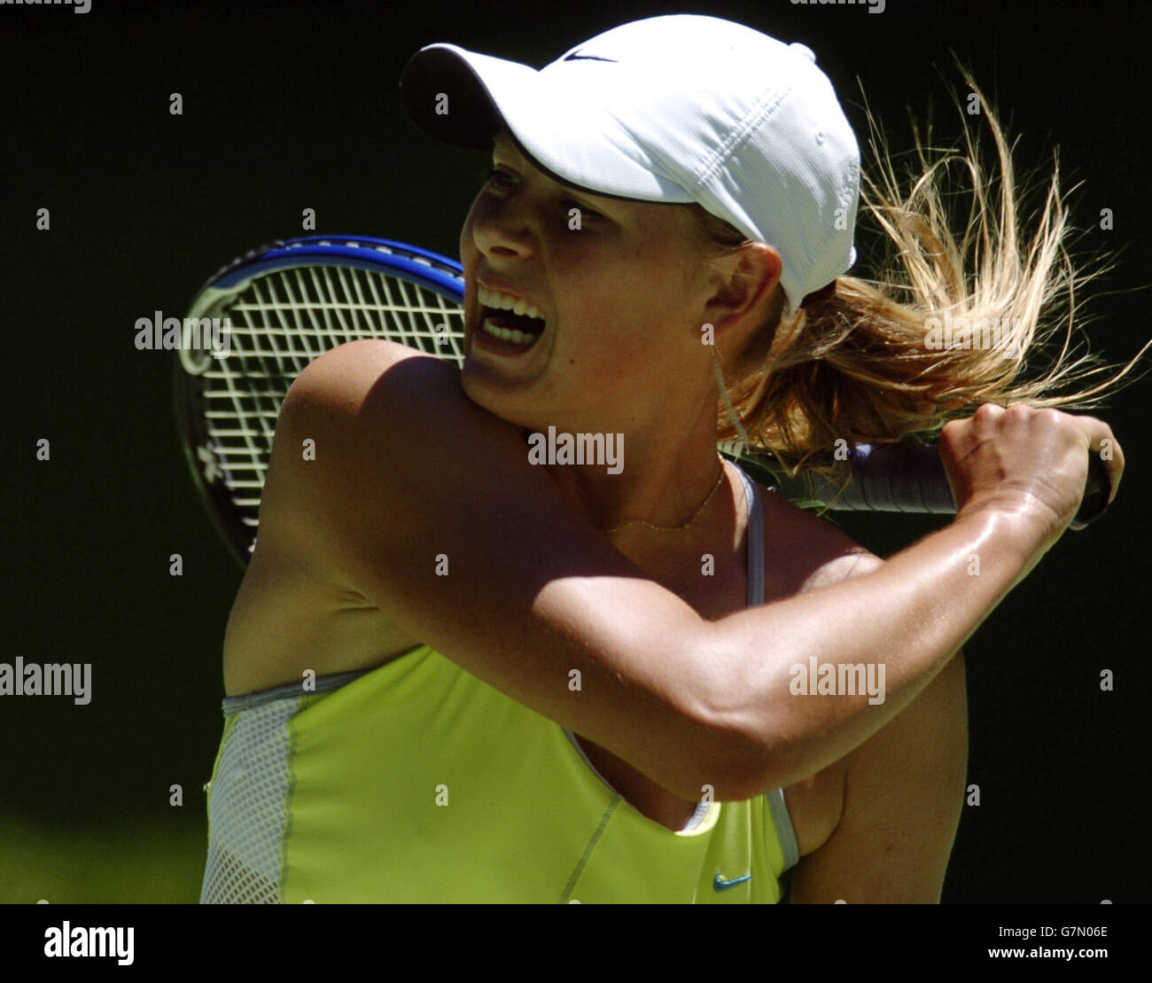 Russia's Maria Sharapova in action during her match against compatriot ...