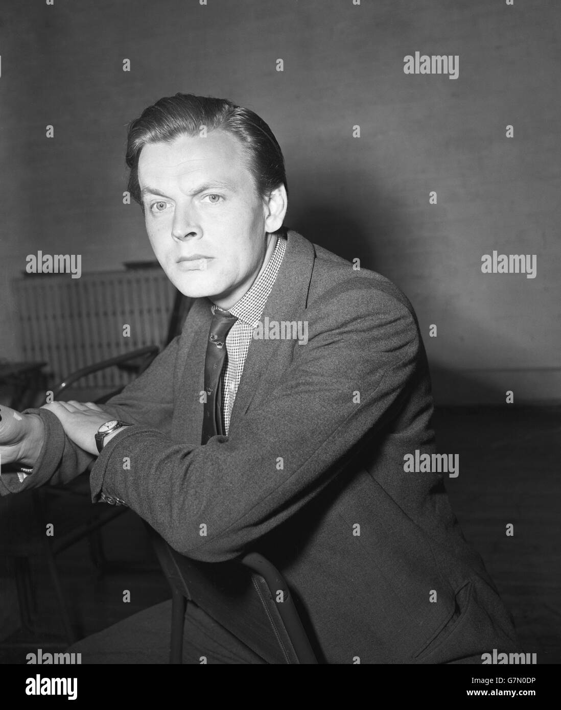 Pensive look from actor Jack Watling, who starts his new role of 'Ken ...