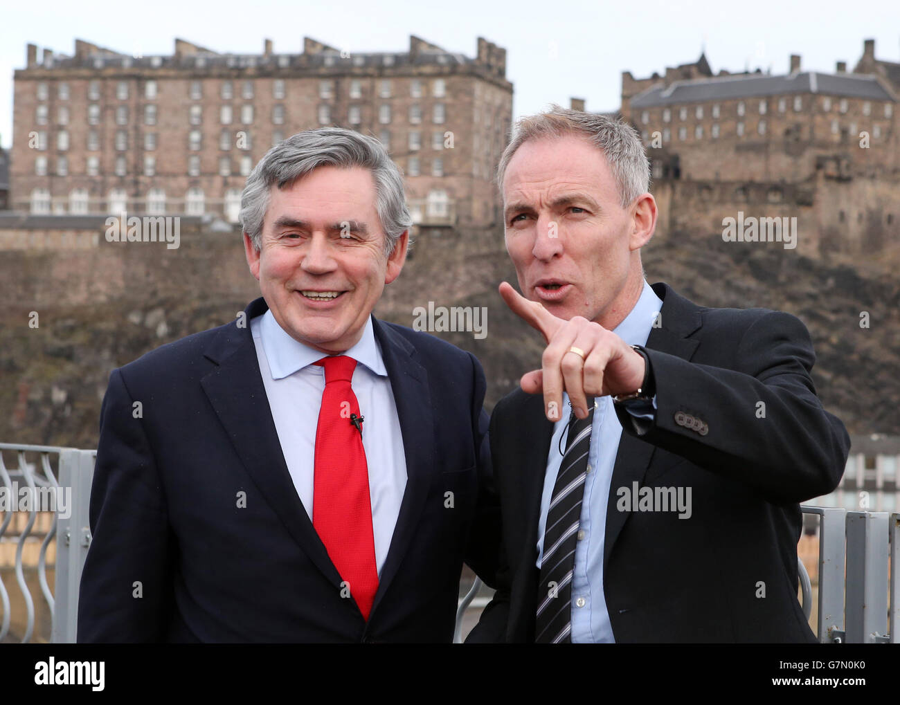 Former Prime Minister Gordon Brown and Scottish Labour leader Jim ...