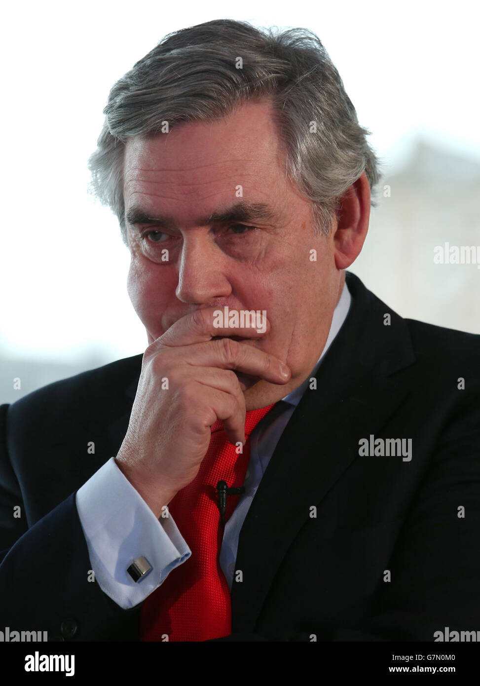 Former Prime Minister Gordon Brown giving his speech on powers for the ...
