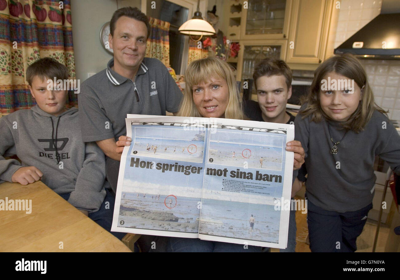 Displays the front page of the swedish evening newspaper expressen hi ...