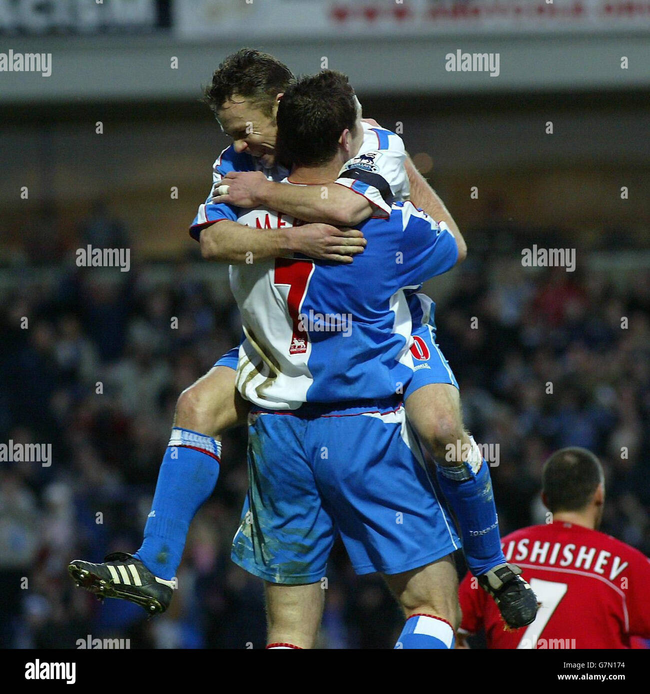 Blackburn Rover's Brett Emerton celebrates scoring against Charlton ...