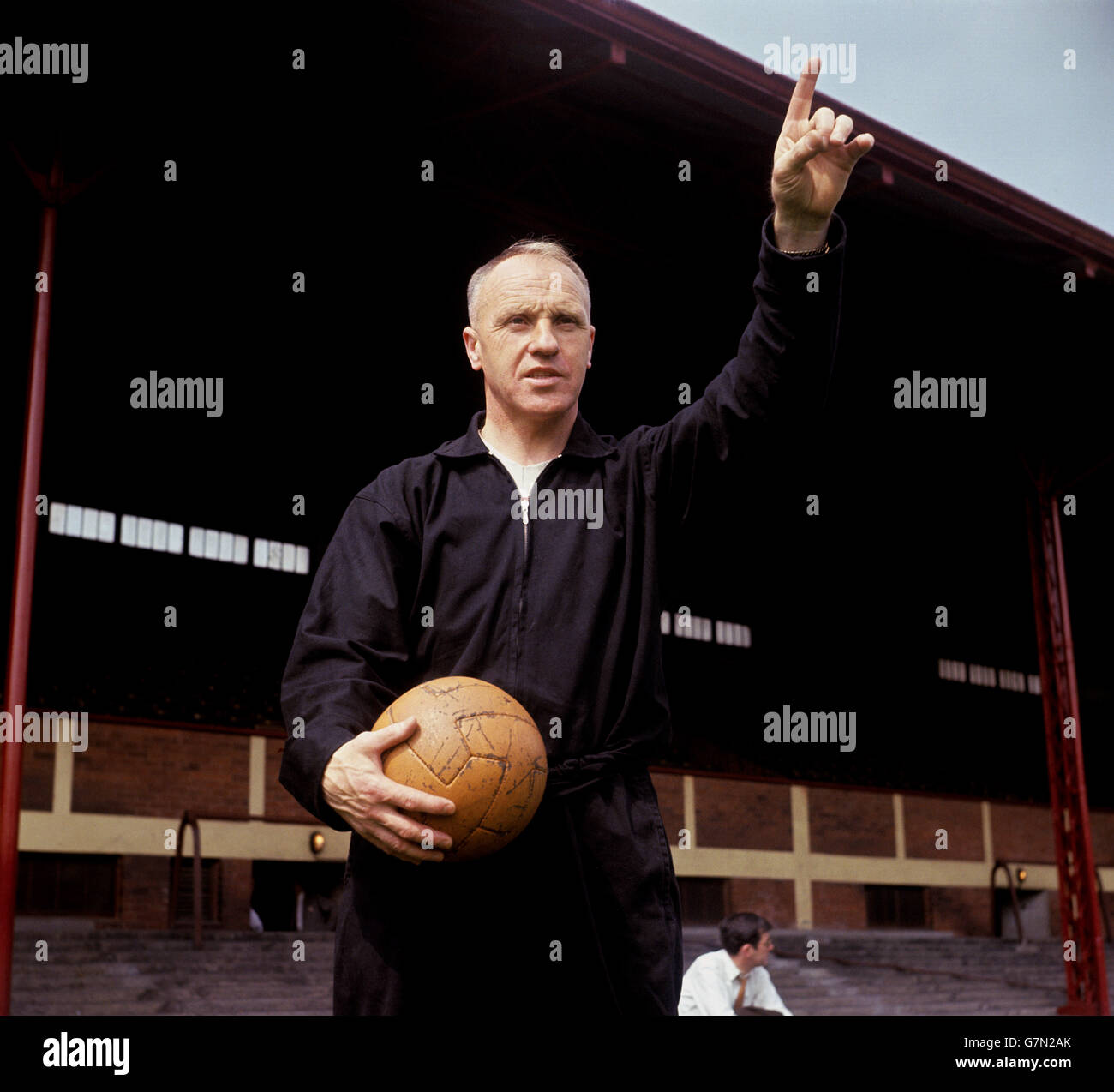 Liverpool manager bill shankly in a characteristic pose hi-res stock ...