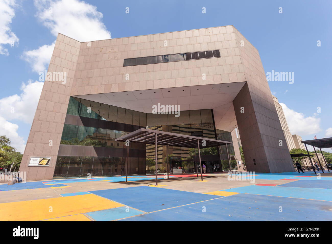 Houston Central Library Building Stock Photo - Alamy