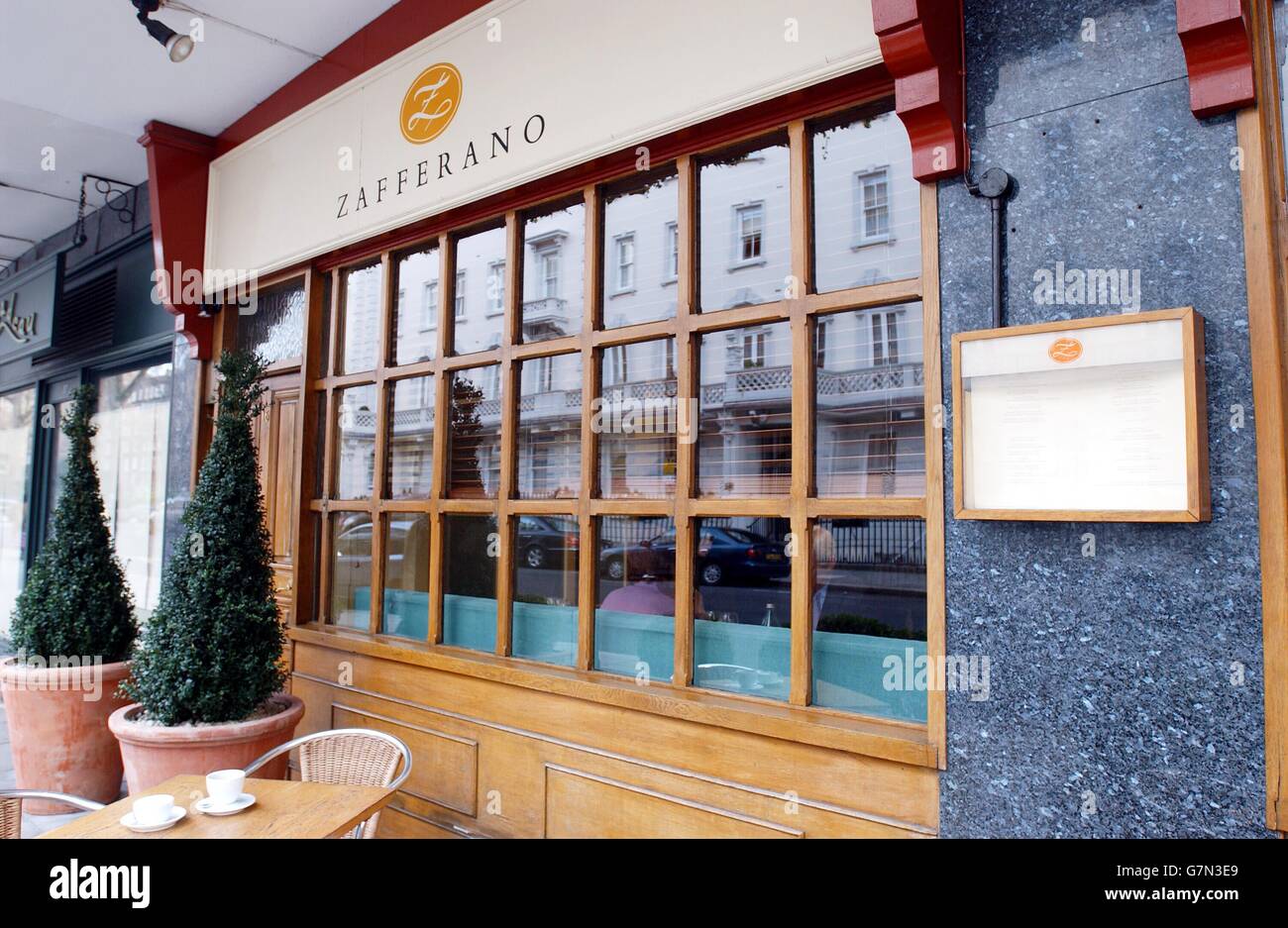 Zafferano Restaurant - Chelsea, central London Stock Photo - Alamy