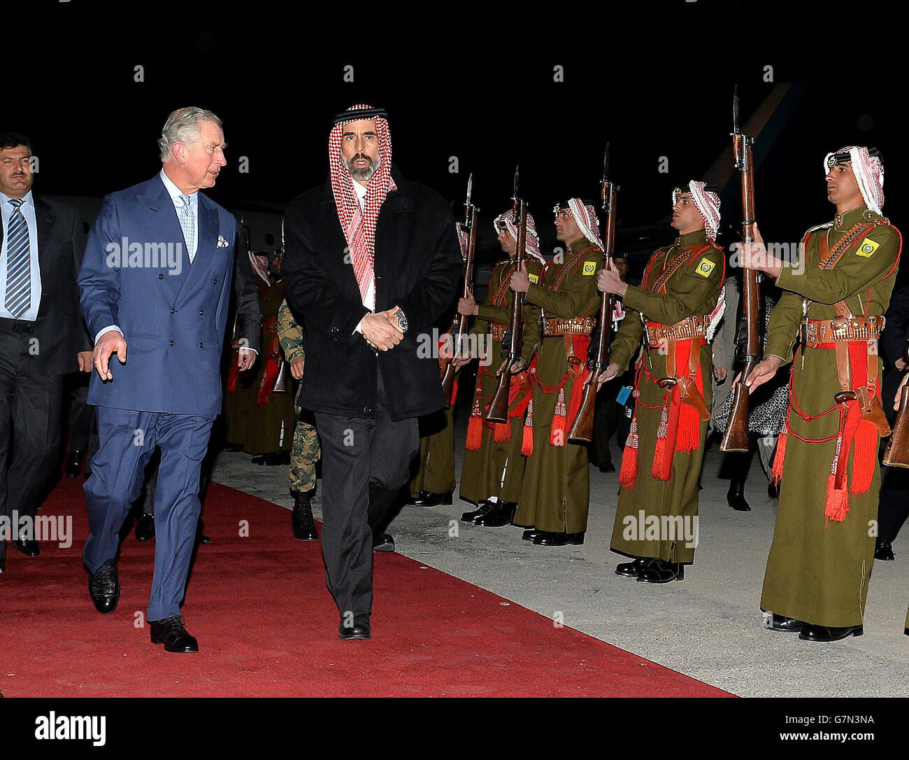 The Prince of Wales talks to Prince Ghazi bin Muhammad of Jordan after ...