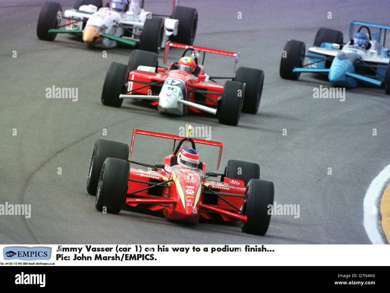 Jimmy vasser car on his way to podium finish hi-res stock photography ...
