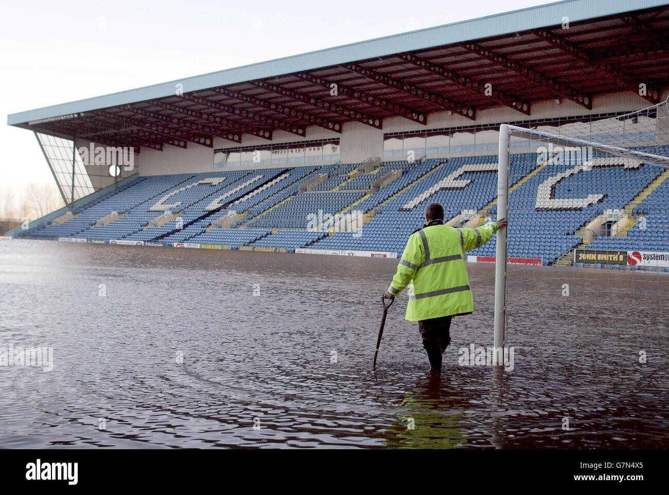 Social weather flooding floods disaster sport football pitch underwater ...