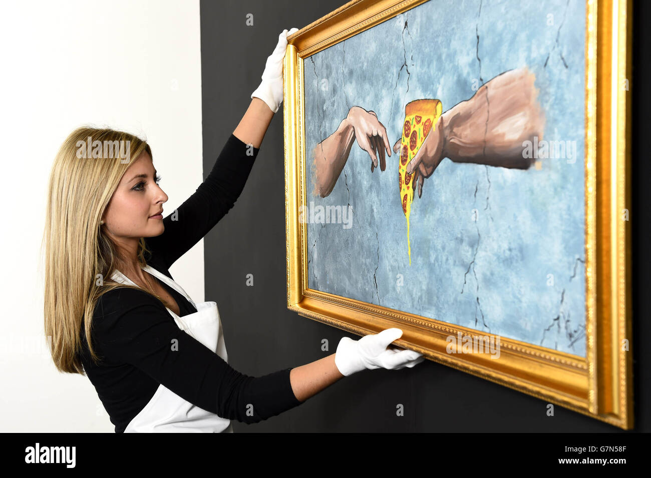 A remastered version of The Creation of Adam by Renaissance master, and ...