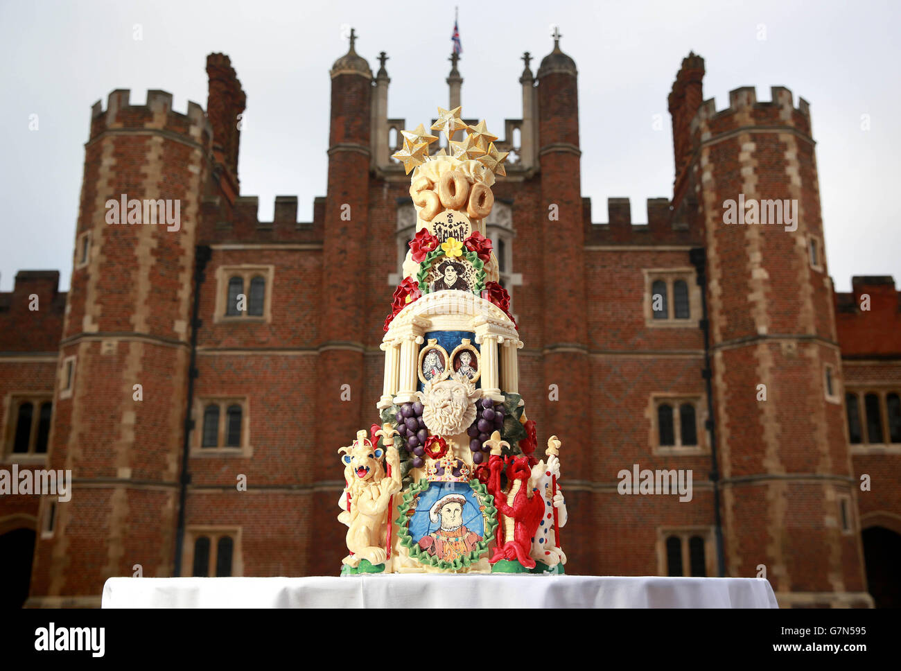 An intricately detailed five tier cake, commissioned by Historic Royal ...