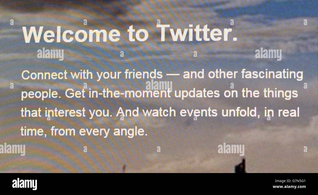 Twitter login homepage hi-res stock photography and images - Alamy