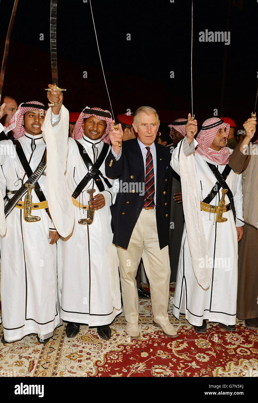 The Prince of Wales joins in with a traditional Sword dance in the old ...