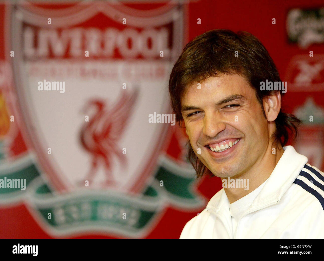 Liverpool's new signing Fernando Morientes during a press call at ...