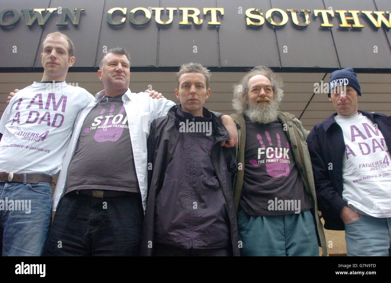 Fathers 4 Justice Supporters in Court - Southwark Stock Photo - Alamy