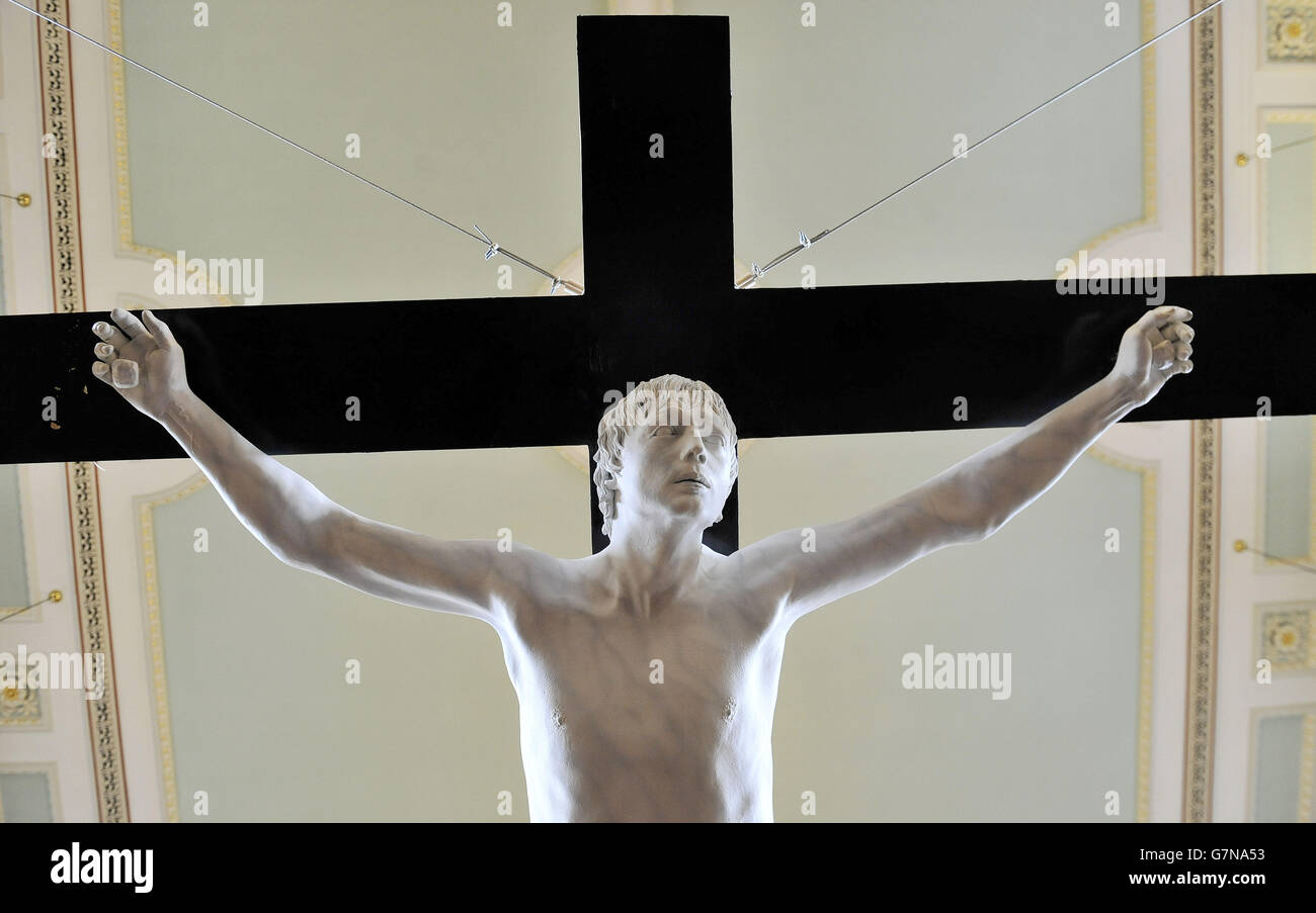 Stations of the Cross exhibition - London Stock Photo - Alamy