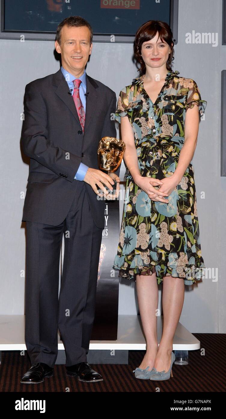The british academys chairman duncan kenworthy with actress emily ...