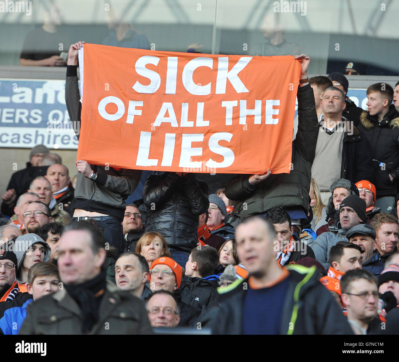 Blackpool fans protest game hi-res stock photography and images - Alamy