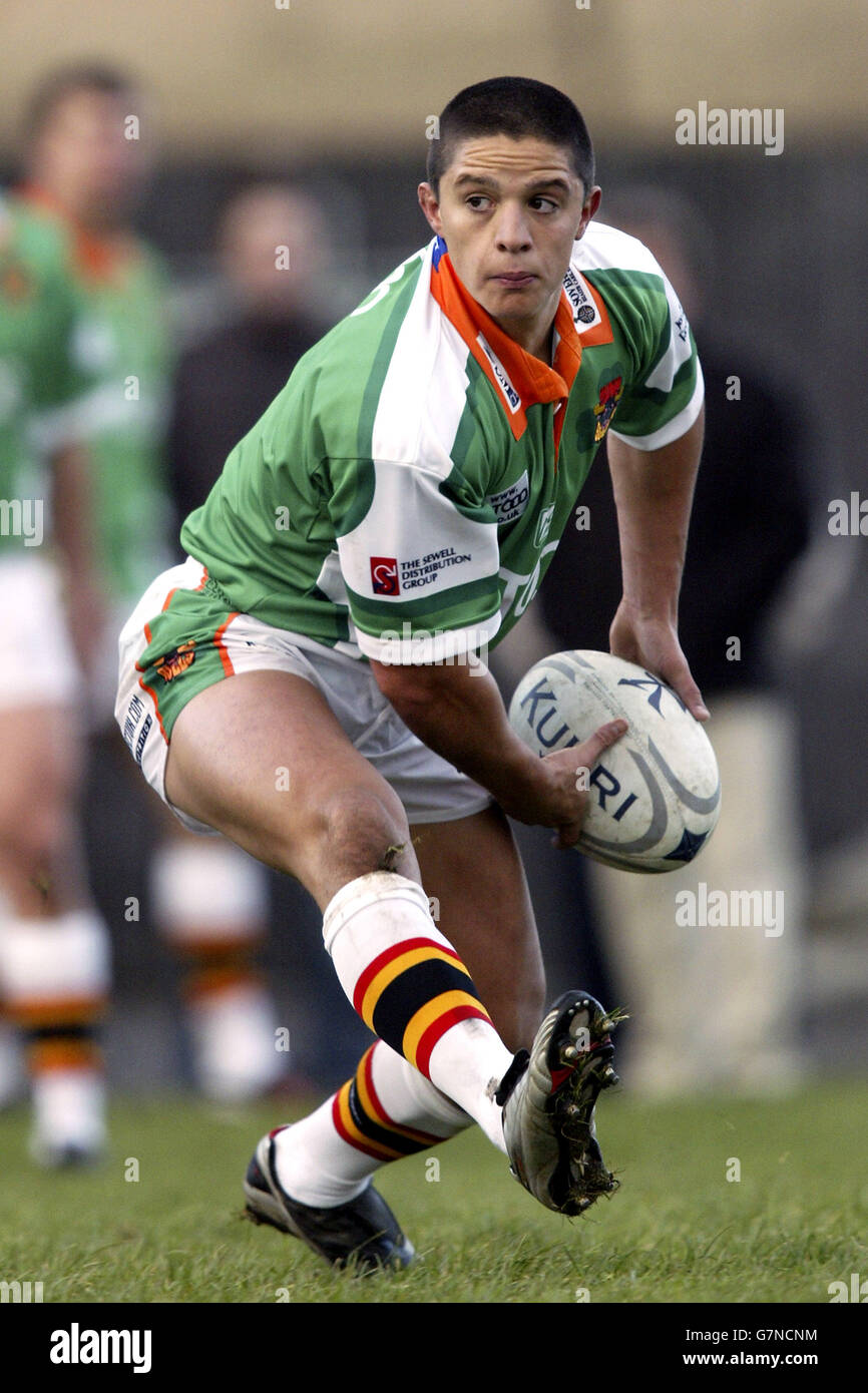 Rugby League - Friendly - Dewsbury Rams v Bradford Bulls. Paul Deacon ...