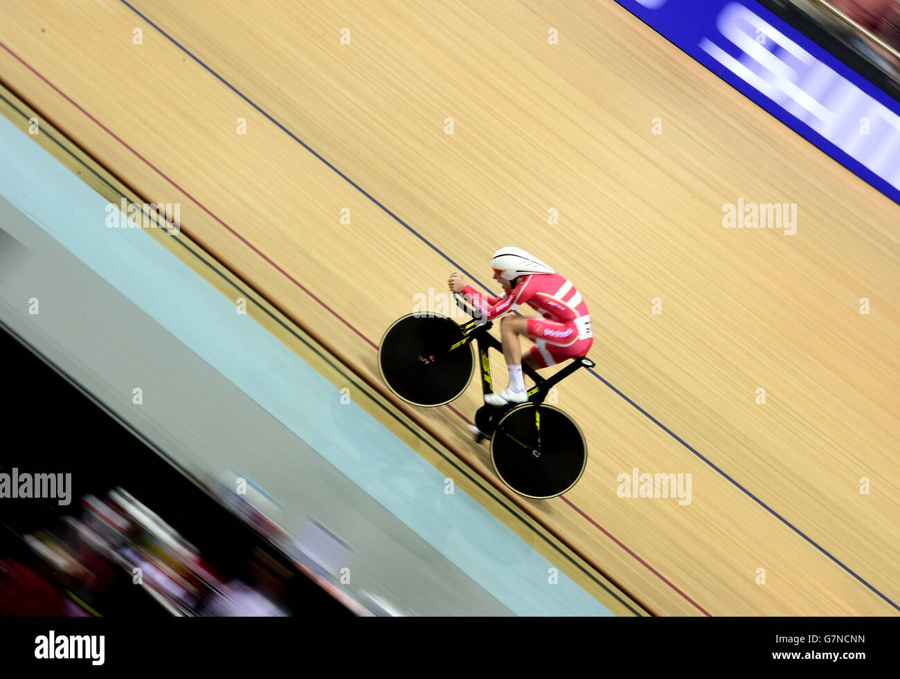 Denmark's Casper Pedersen in the Men's Omnium 1KM Time Trial during day ...