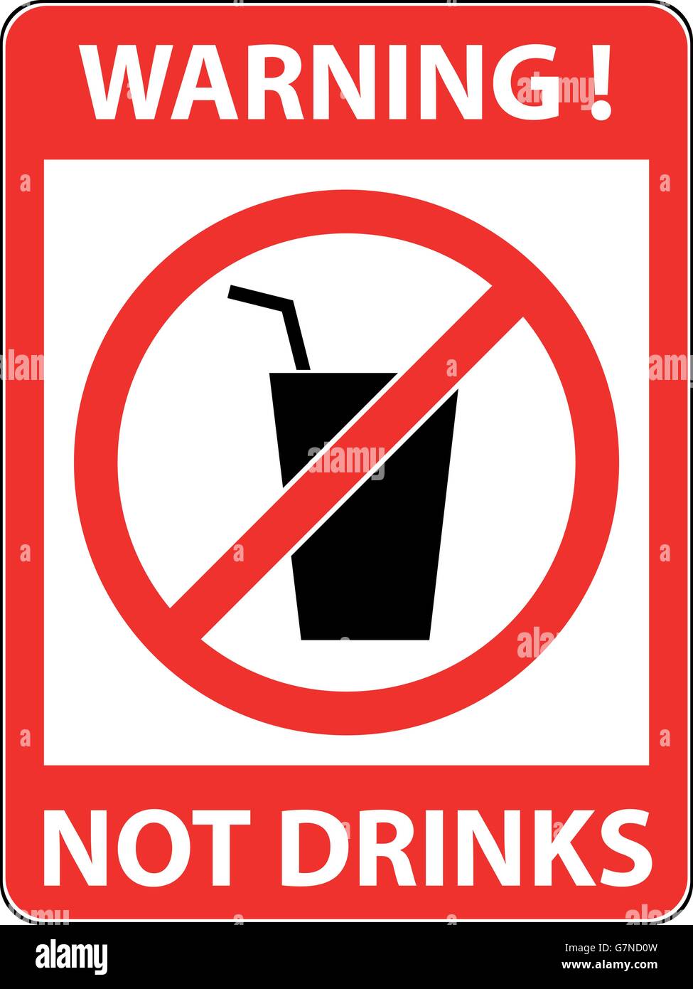 No drink sign. Vector illustration. Flat design Stock Vector Image ...