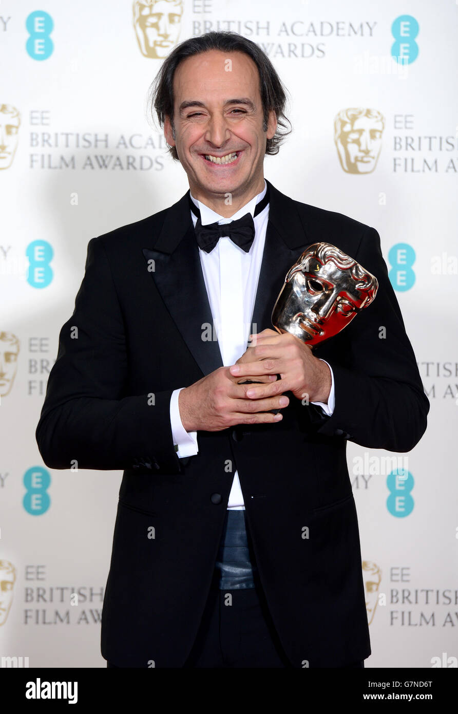 Alexandre Desplat with the Original Music Award for The Grand Budapest ...