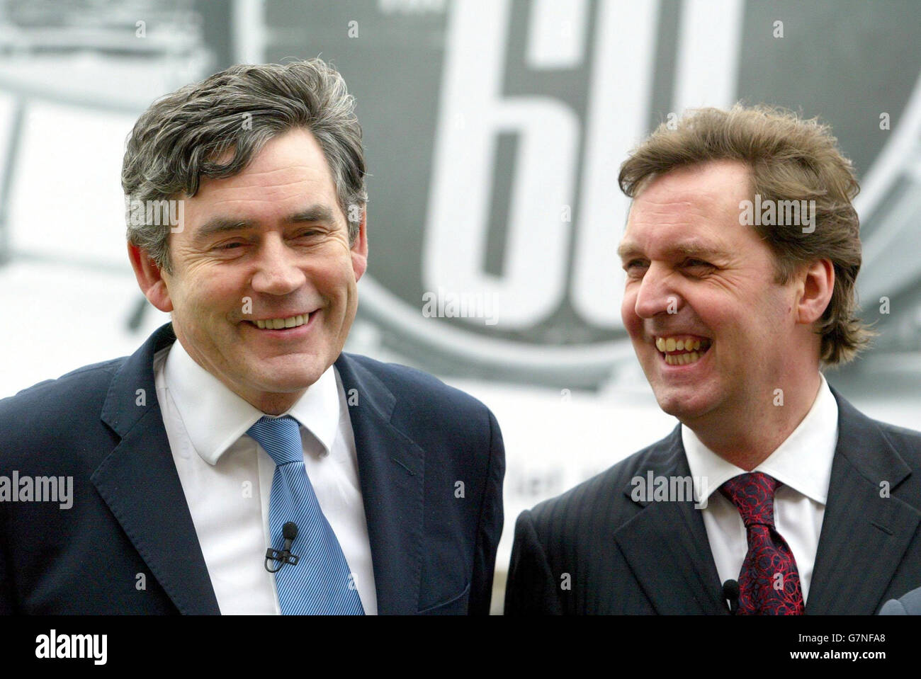 Gordon Brown (left) and Alan Milburn Stock Photo - Alamy